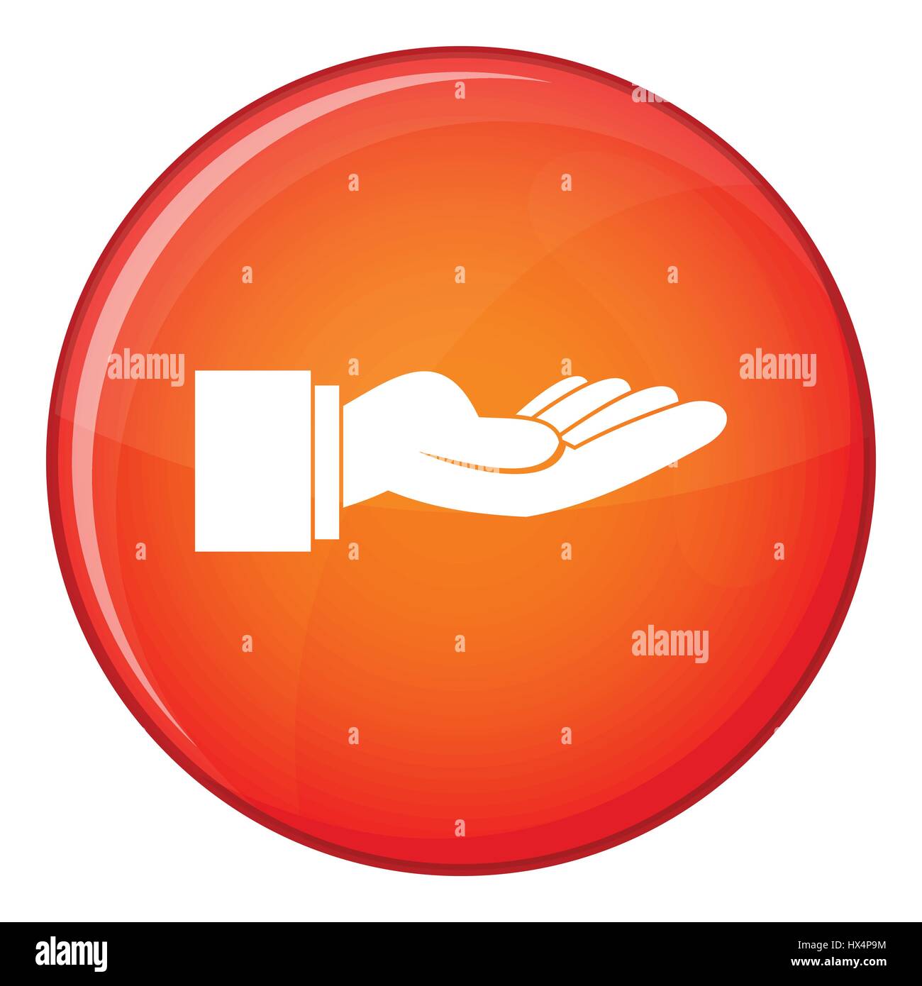 Outstretched hand gesture icon, flat style Stock Vector Image & Art - Alamy