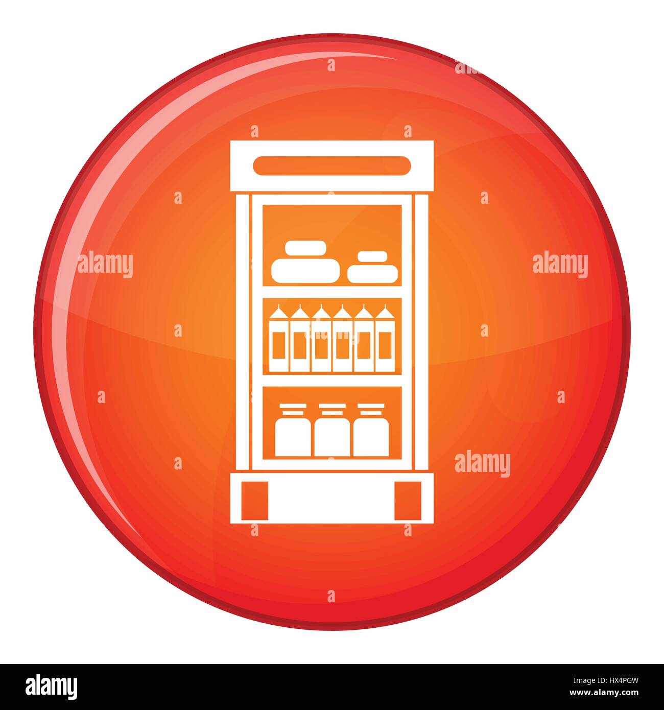 Products in the supermarket refrigerator icon Stock Vector Image & Art ...