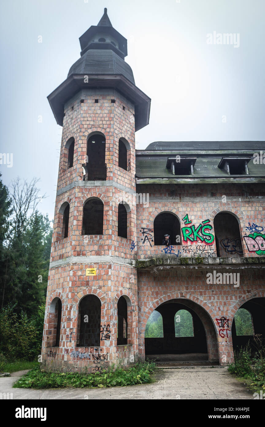 One of 12 towers of unfinished castle, unofficial tourist attraction in ...