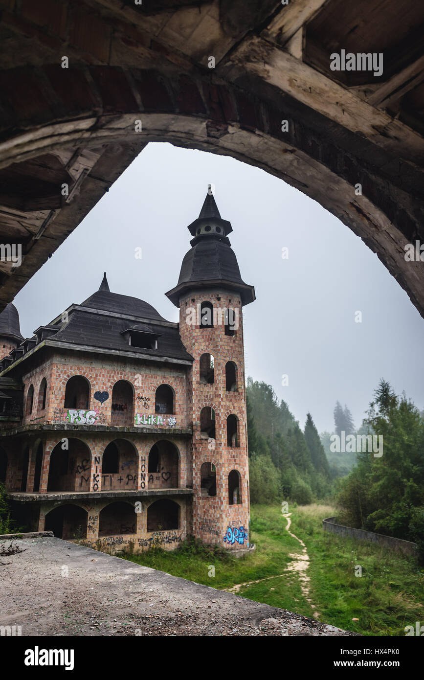Unfinished castle - unofficial tourist attraction in Lapalice village ...