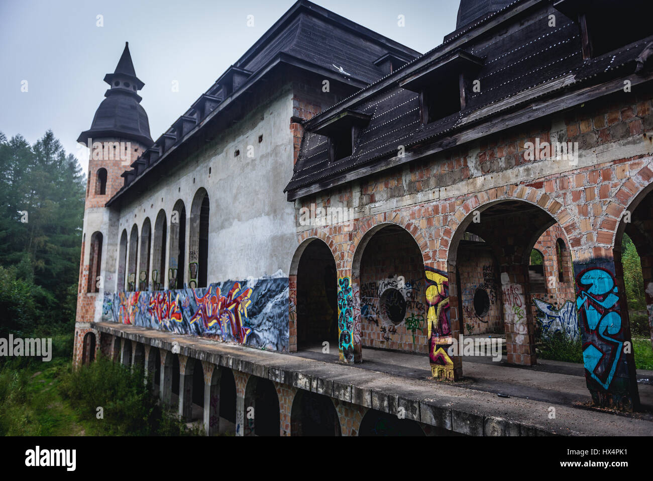 Exterior of unfinished castle - unofficial tourist attraction in ...