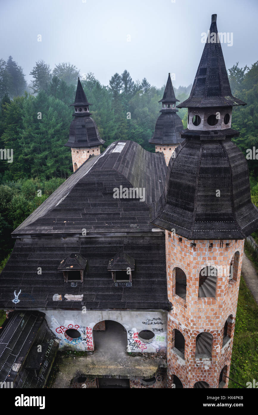 Unfinished castle - unofficial tourist attraction in Lapalice village ...