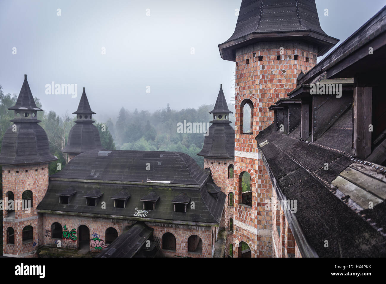 Unfinished castle - unofficial tourist attraction in Lapalice village ...