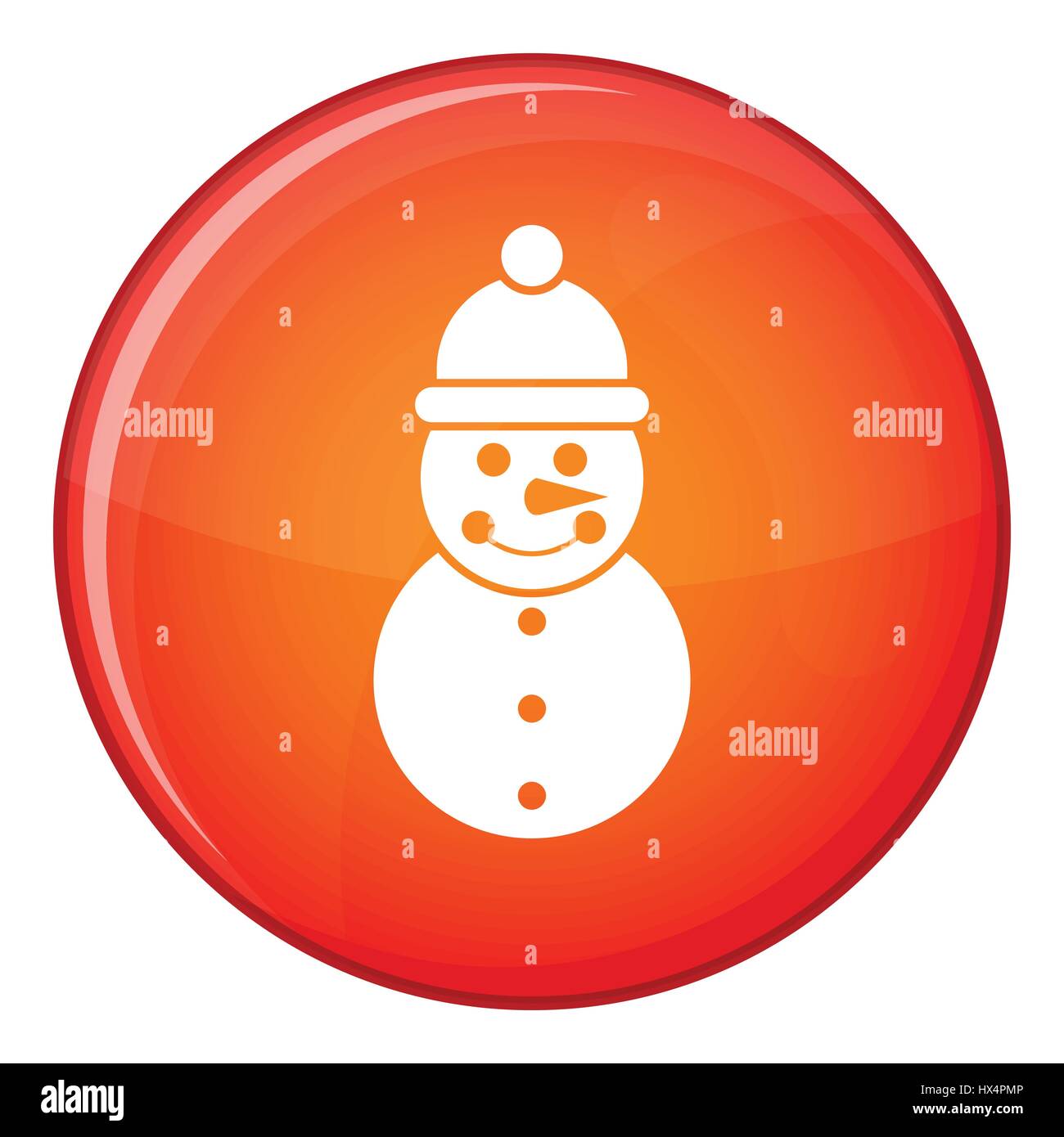Snowman icon, flat style Stock Vector Image & Art - Alamy