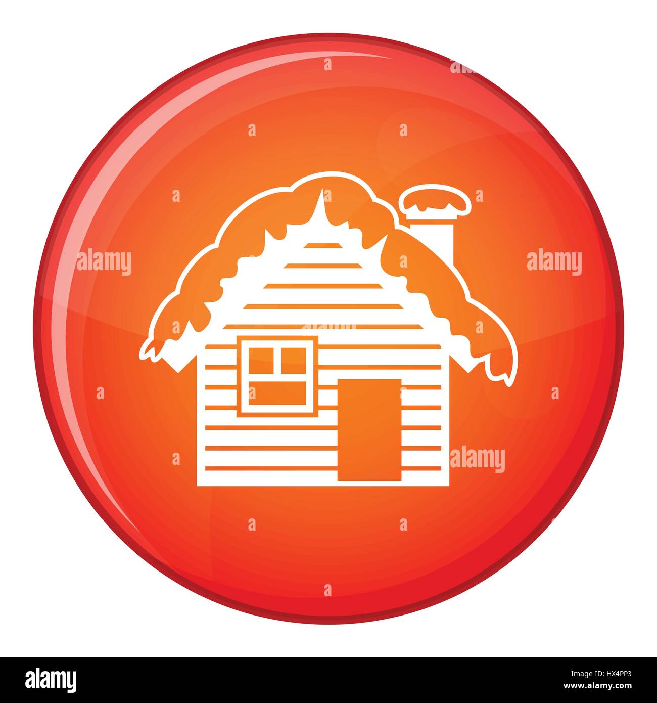 Log cabin covered with frost Stock Vector Images - Alamy