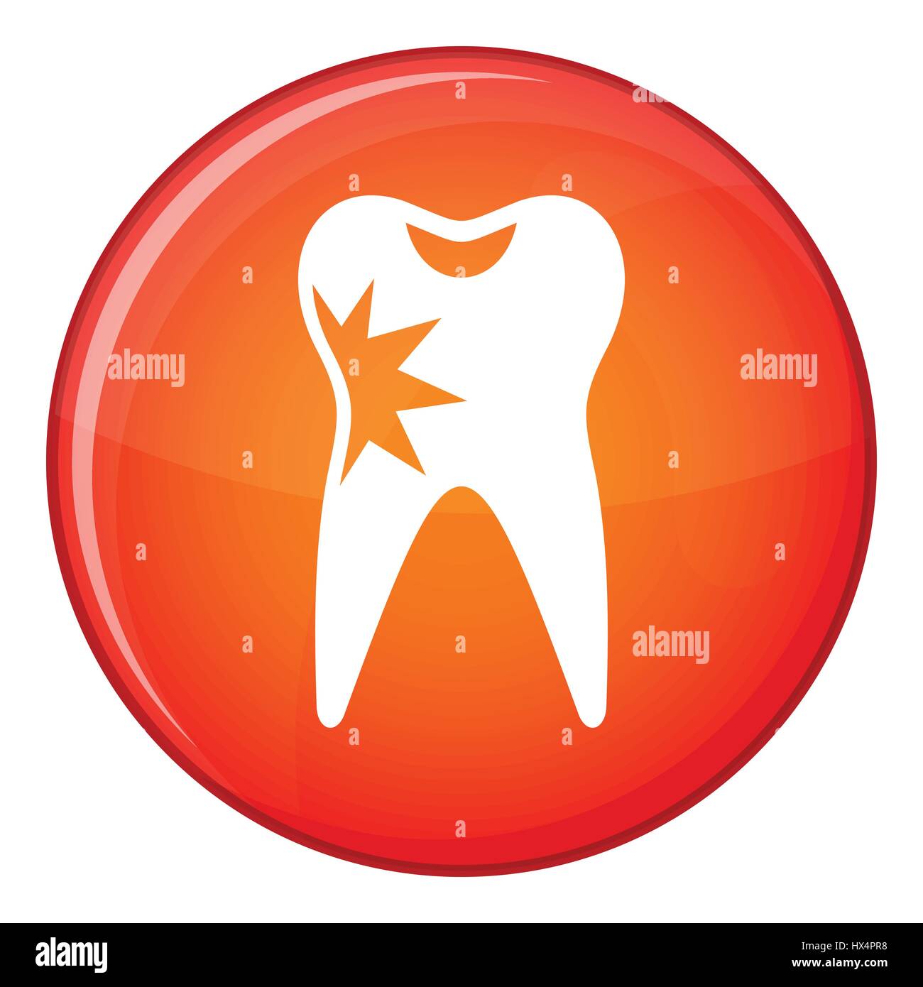 Cracked tooth icon, flat style Stock Vector Image & Art - Alamy