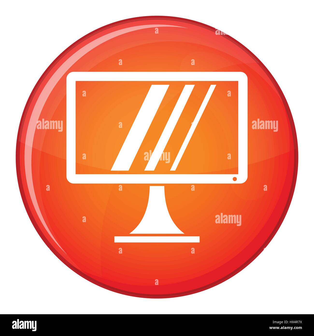 Computer monitor icon, flat style Stock Vector Image & Art - Alamy
