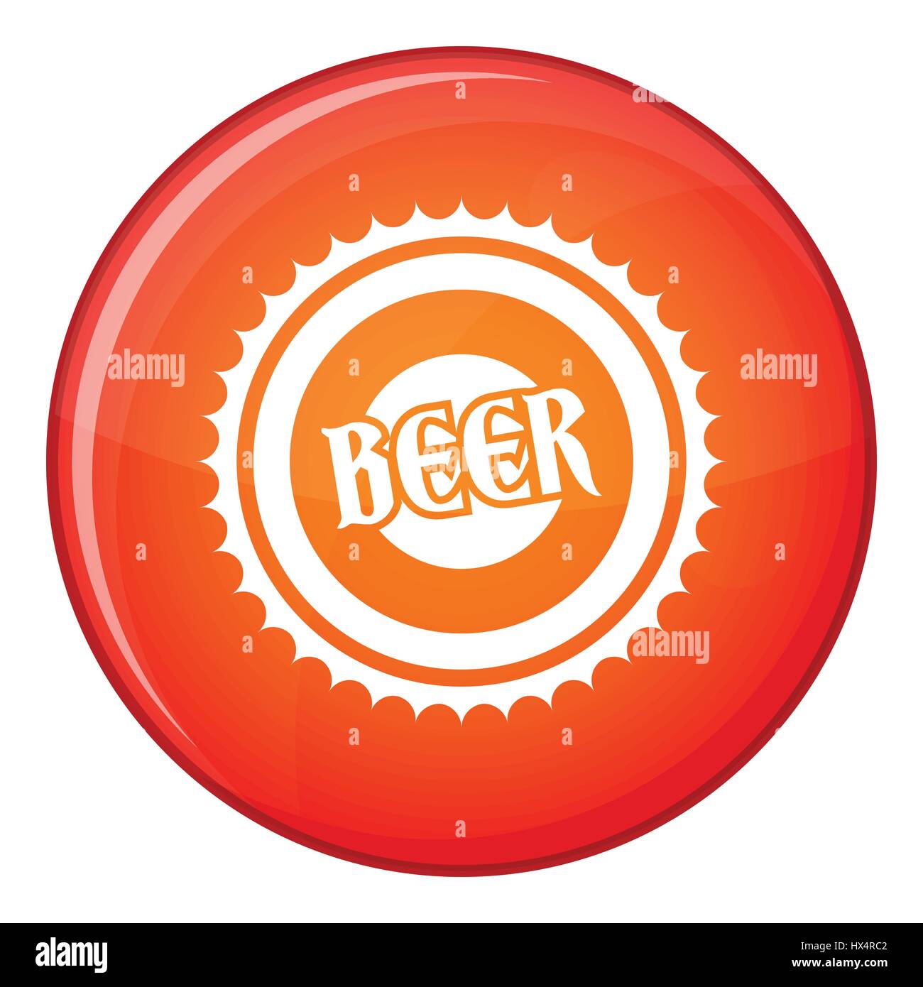 Beer bottle cap icon, flat style Stock Vector Image & Art - Alamy