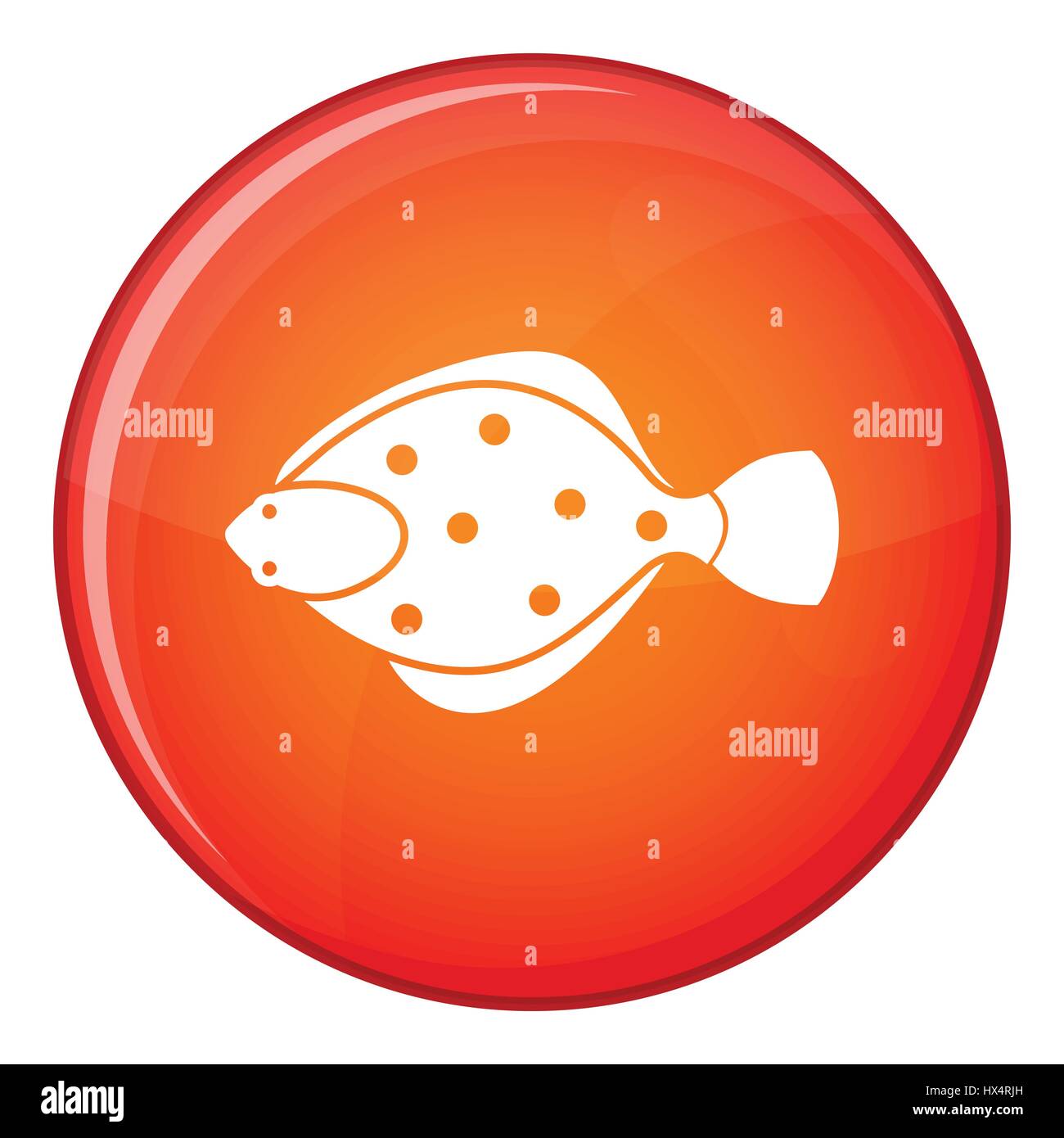 Flounder fish icon, flat style Stock Vector Image & Art - Alamy