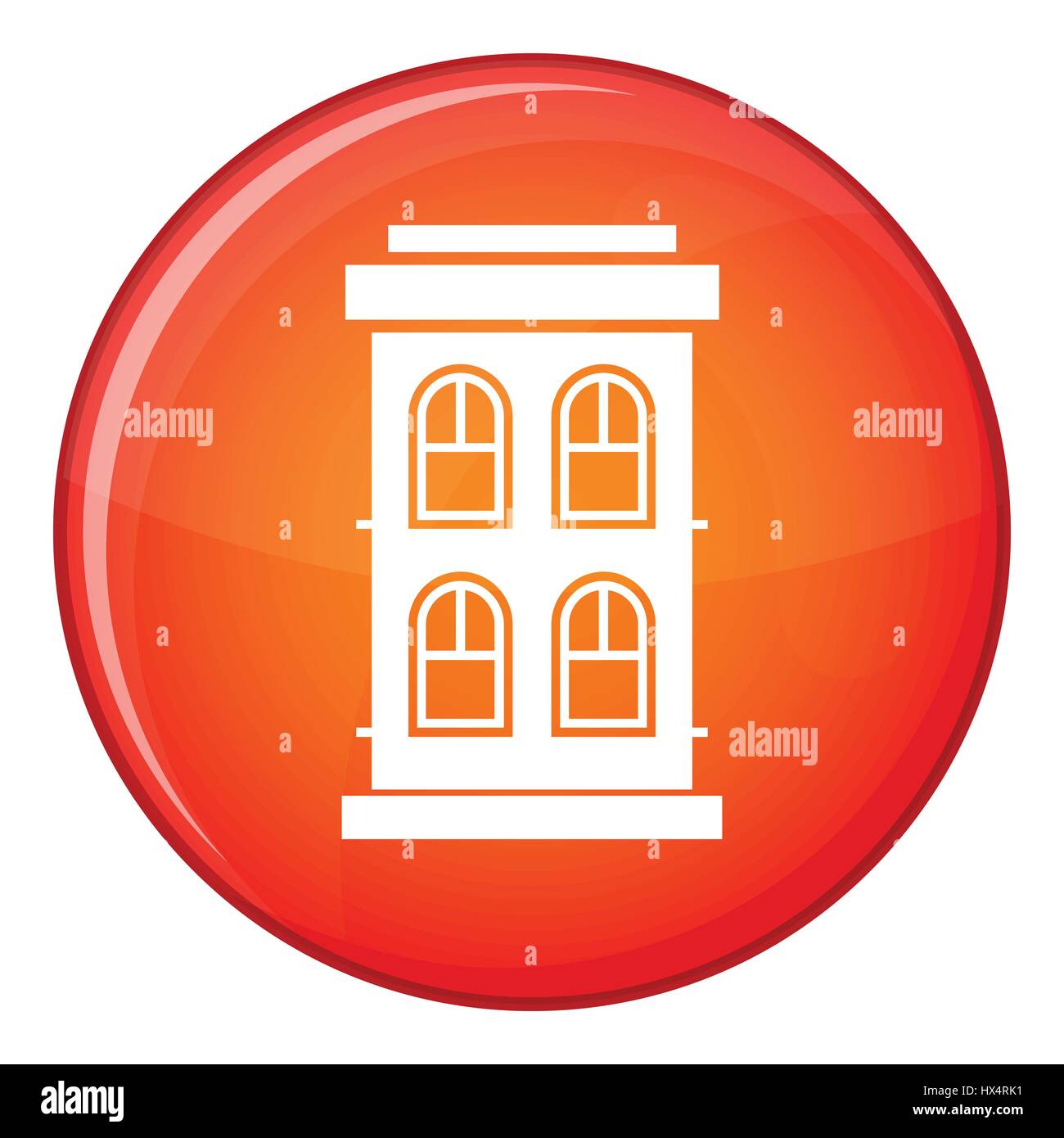 Two-storey house with large windows icon Stock Vector Image & Art - Alamy