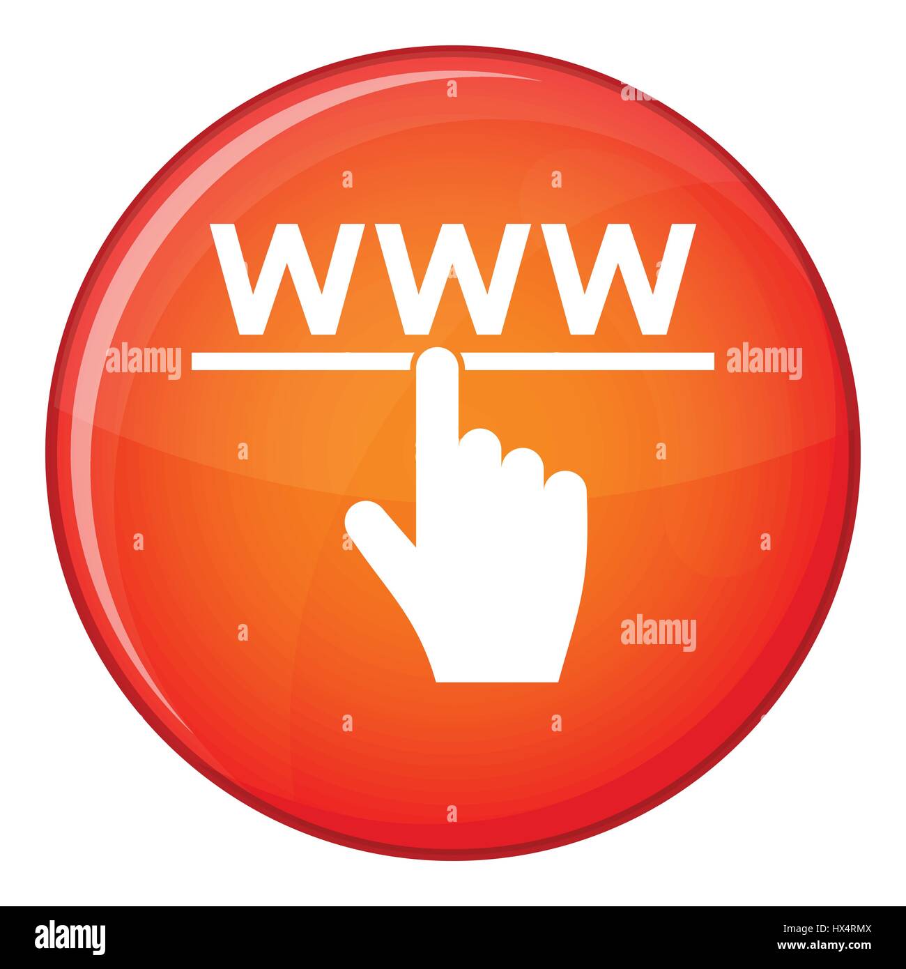 Hand cursor and website icon, flat style Stock Vector Image & Art - Alamy