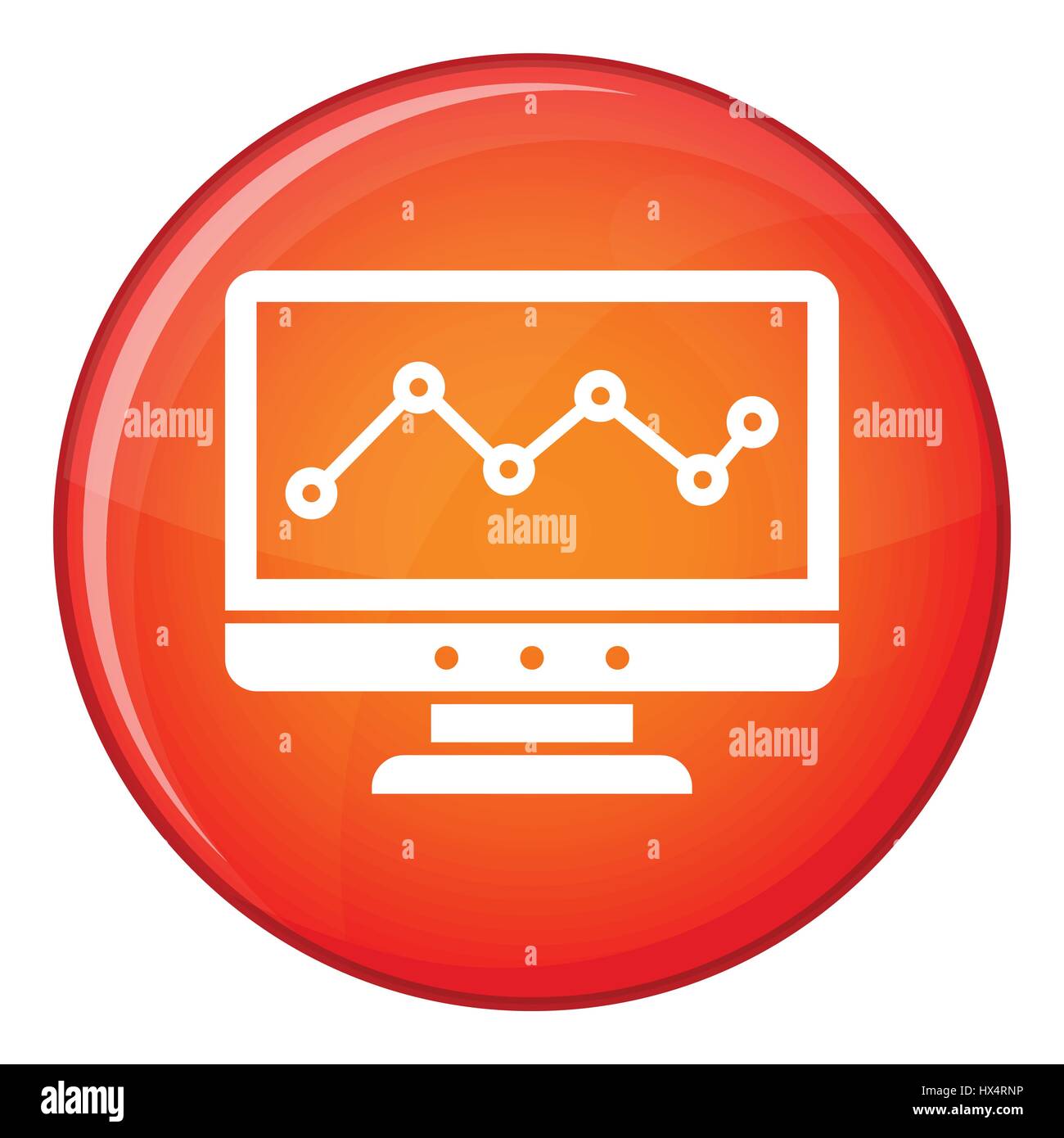 Graph in computer screen icon, flat style Stock Vector Image & Art - Alamy