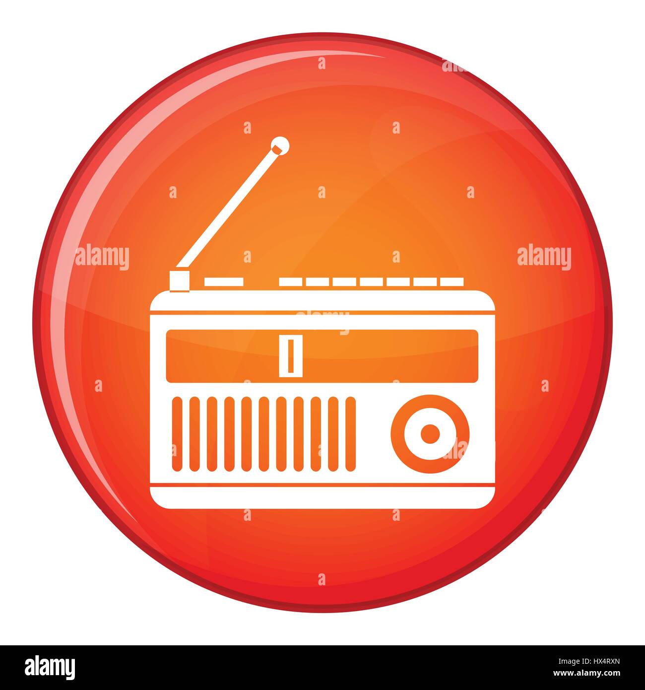 Retro radio icon, flat style Stock Vector Image & Art - Alamy