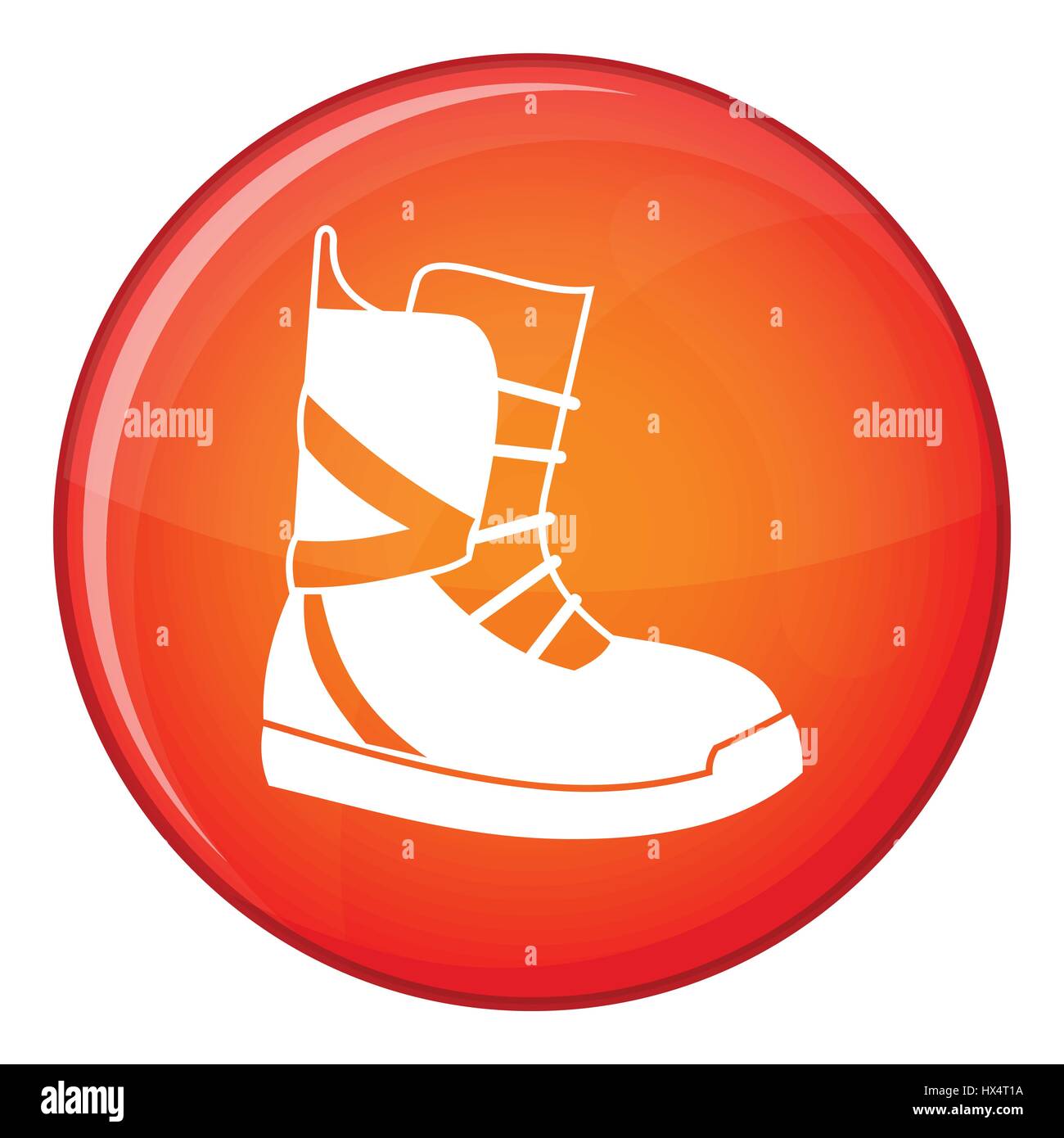 Boot for snowboarding icon, flat style Stock Vector Image & Art - Alamy