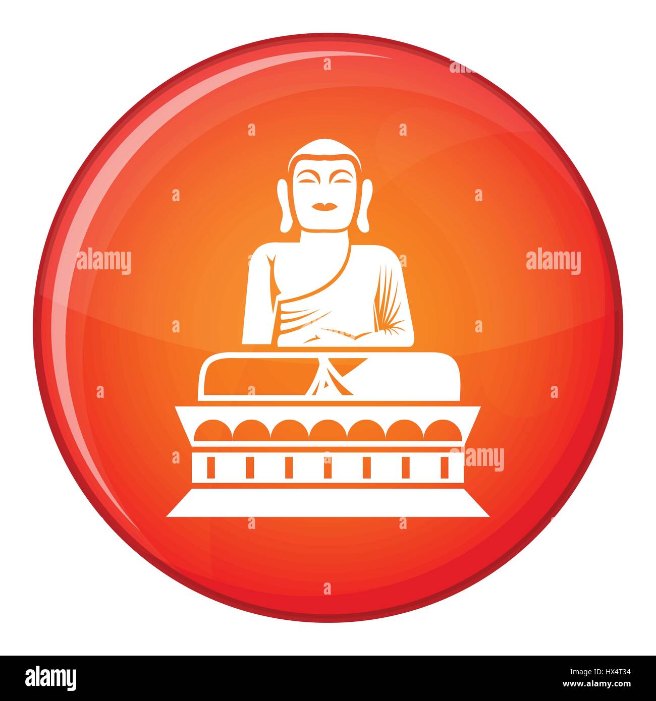 Buddha statue icon, flat style Stock Vector Image & Art - Alamy