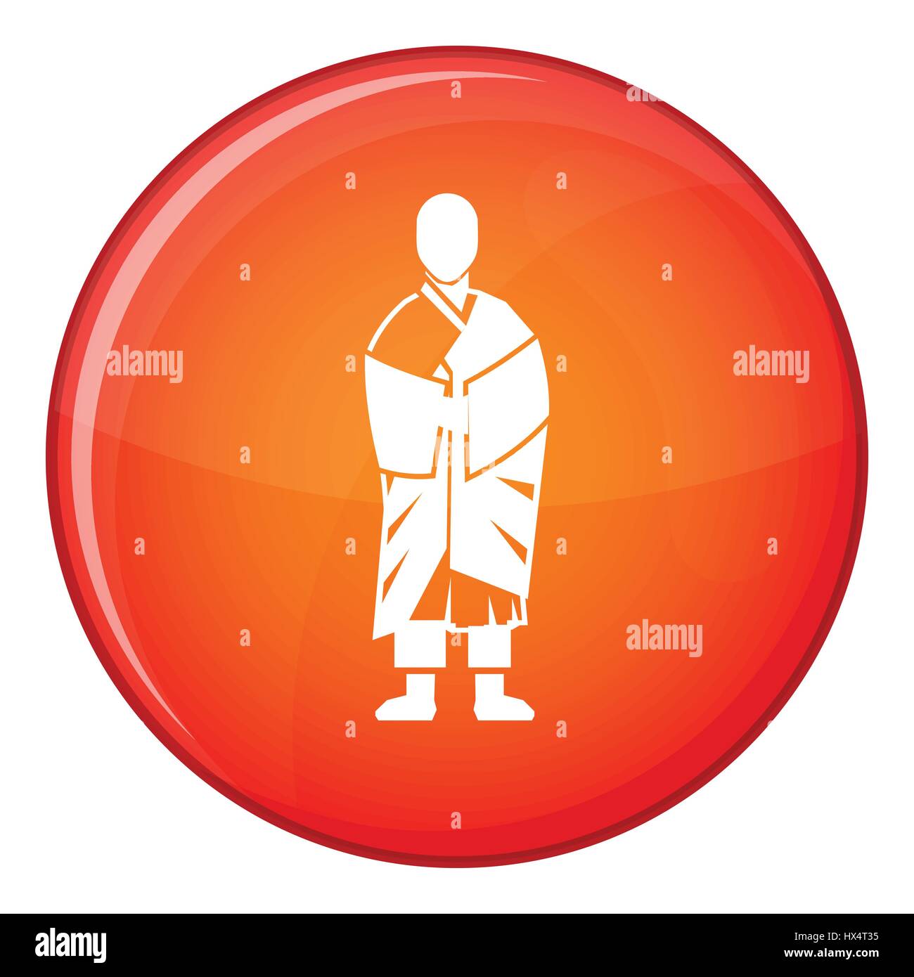 Buddhist monk icon, flat style Stock Vector Image & Art - Alamy