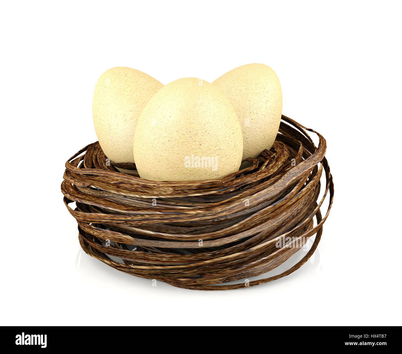 Eggs in nest Stock Photo - Alamy