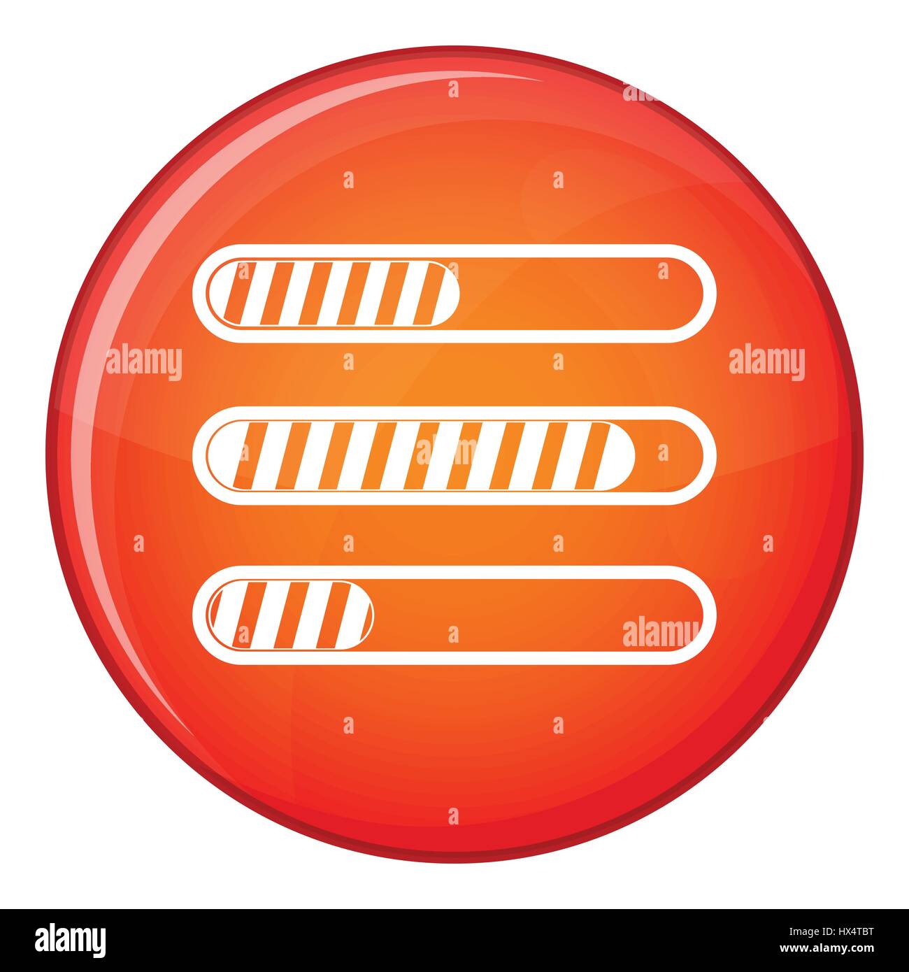 Sign horizontal columns load icon, flat style Stock Vector Image & Art ...