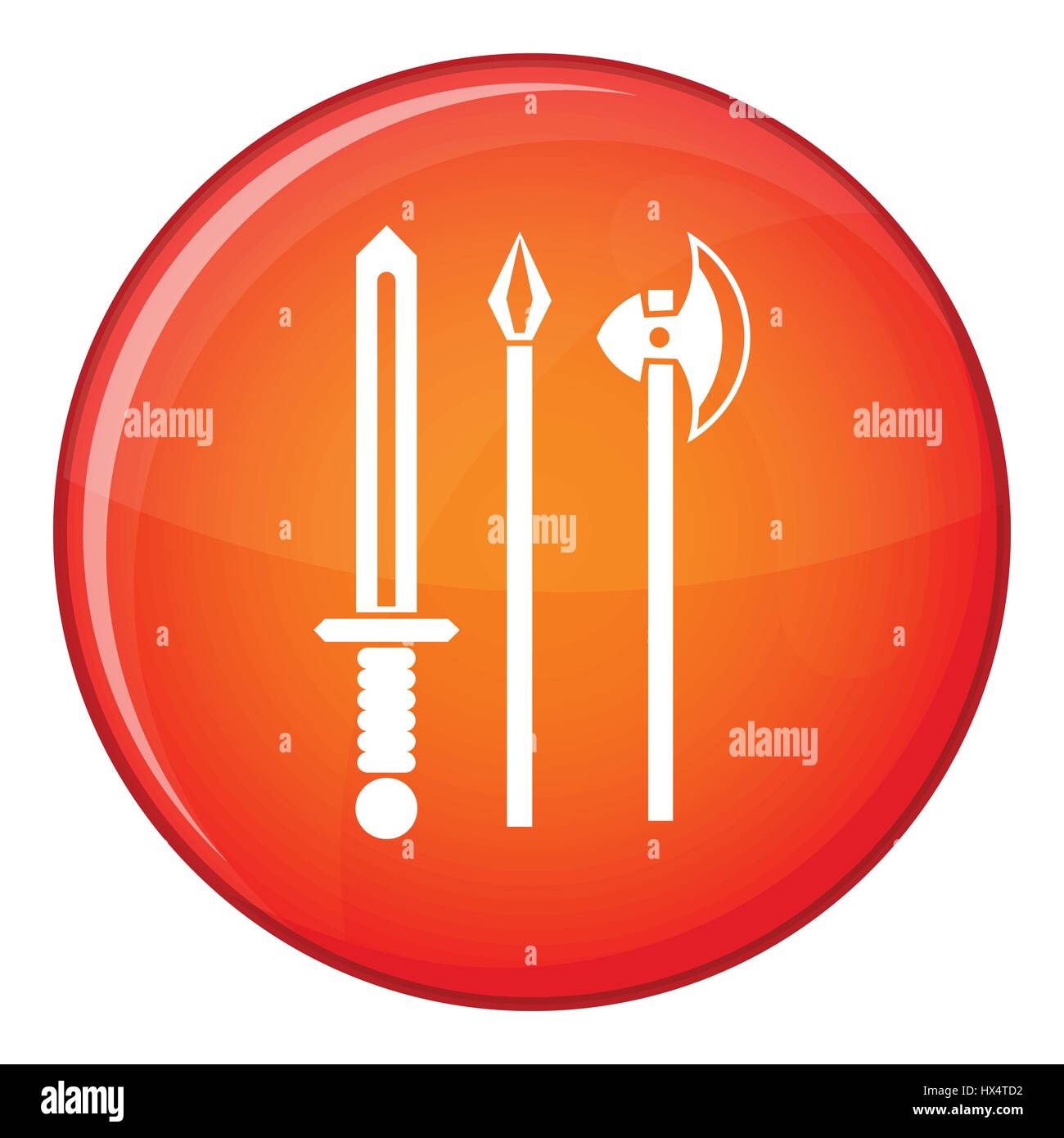 Ancient weapon sword, pick and axe icon Stock Vector Image & Art - Alamy