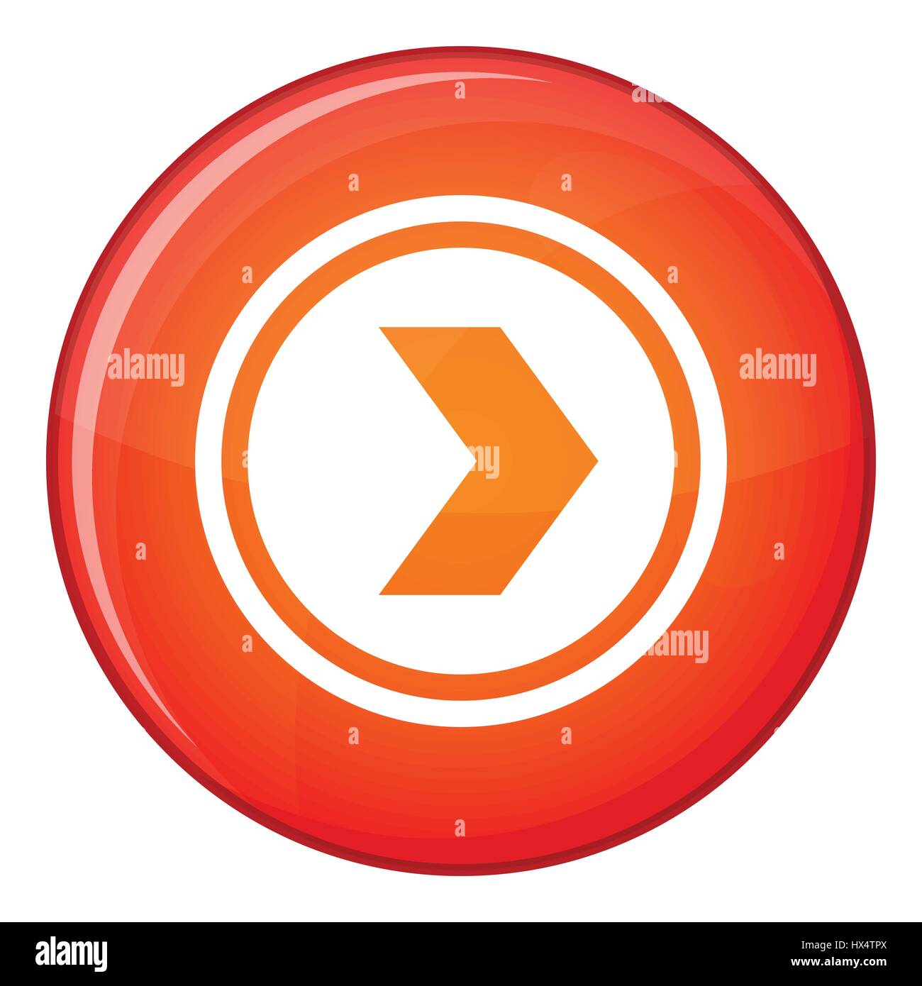 Arrow to right in circle icon, flat style Stock Vector Image & Art - Alamy