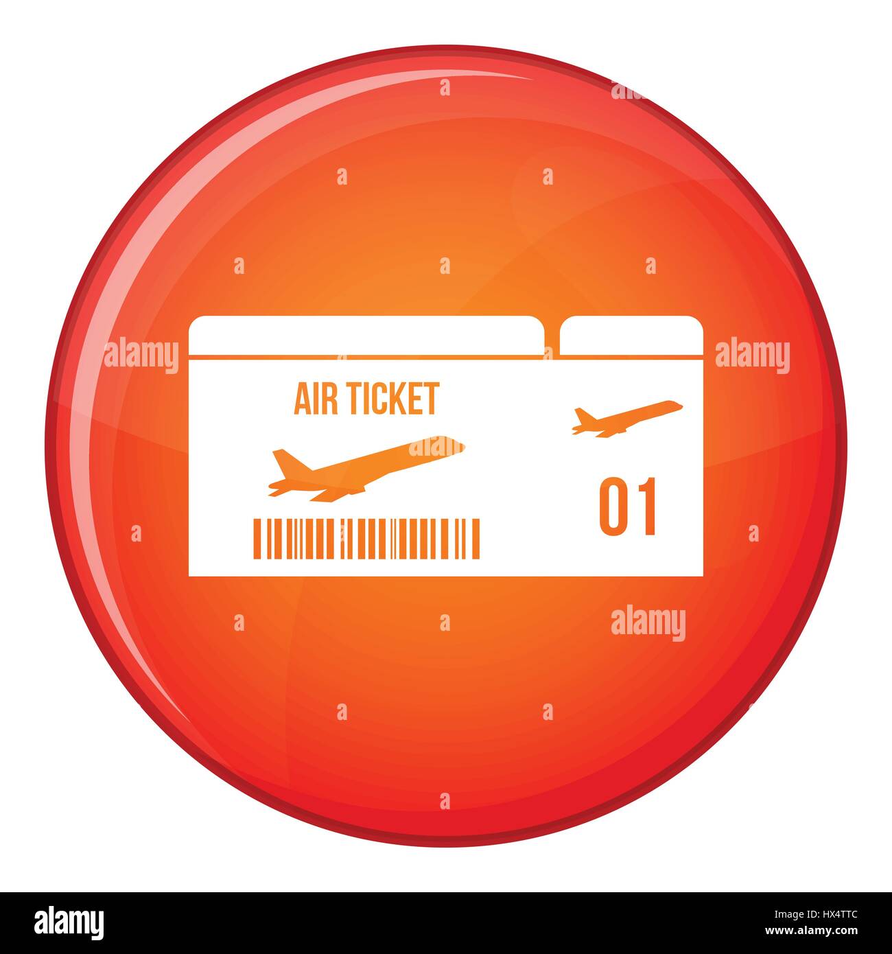 Airline Boarding Pass Icon Flat Style Stock Vector Image And Art Alamy