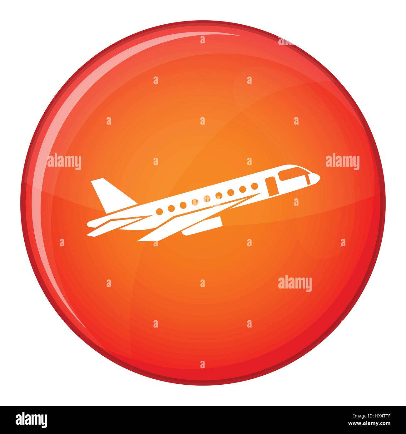 Landing airplane at sunrise Cut Out Stock Images & Pictures - Alamy