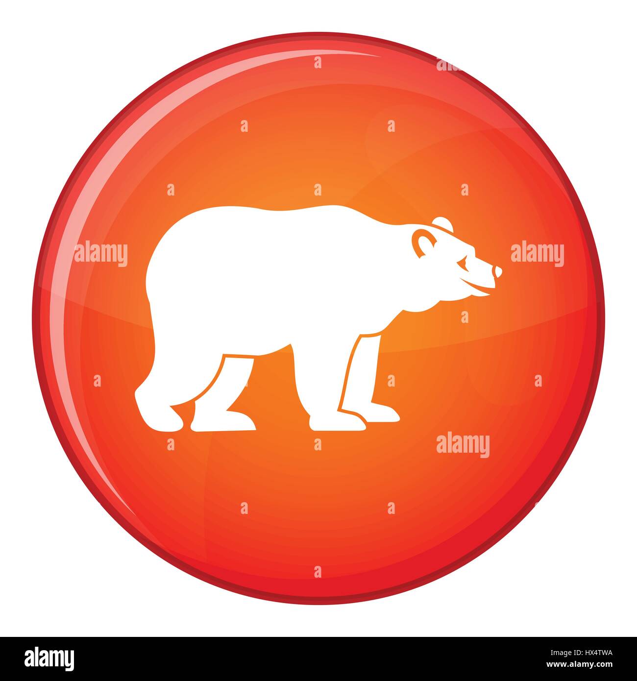 Bear icon, flat style Stock Vector Image & Art - Alamy