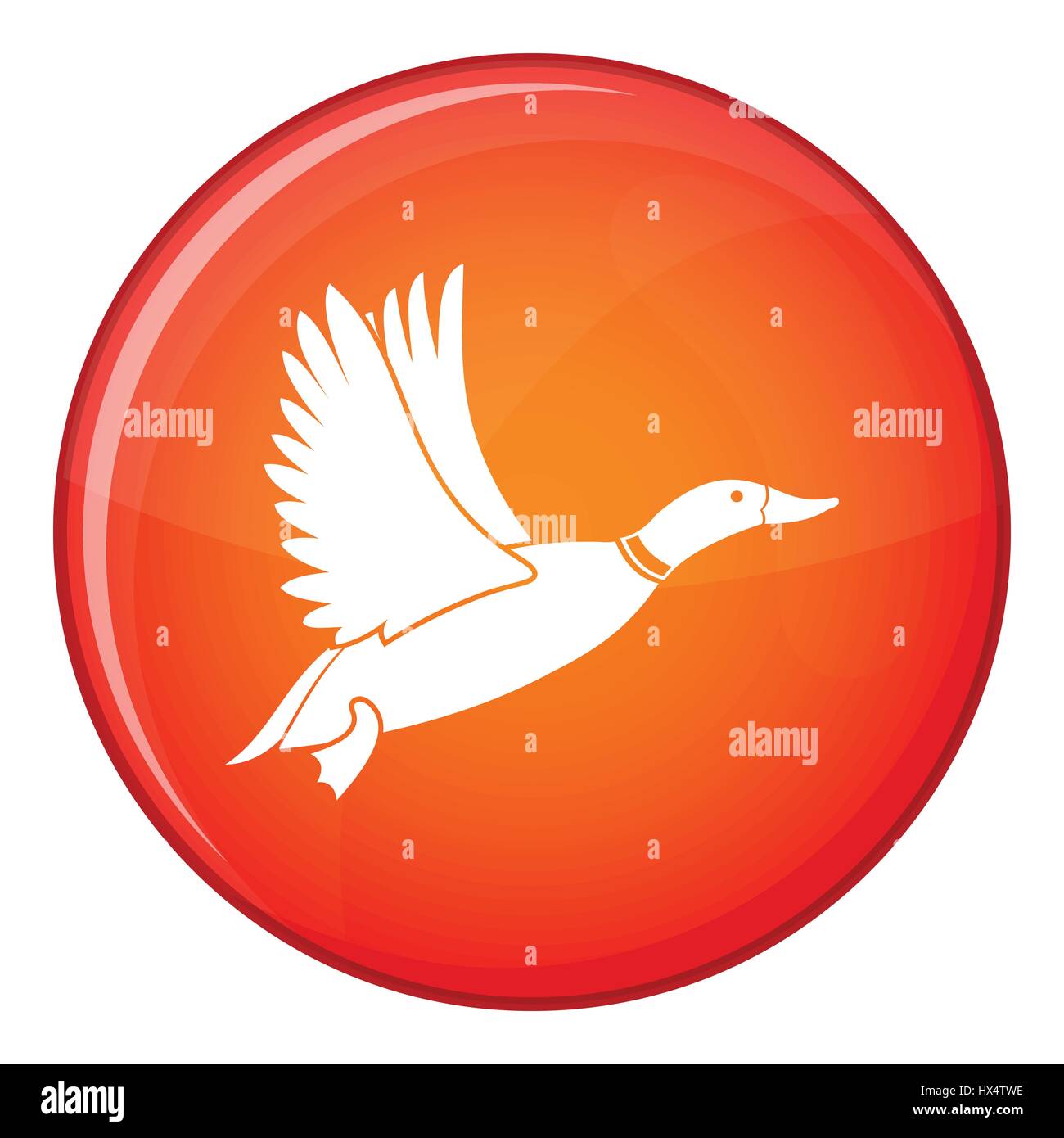 Duck icon, flat style Stock Vector Image & Art - Alamy
