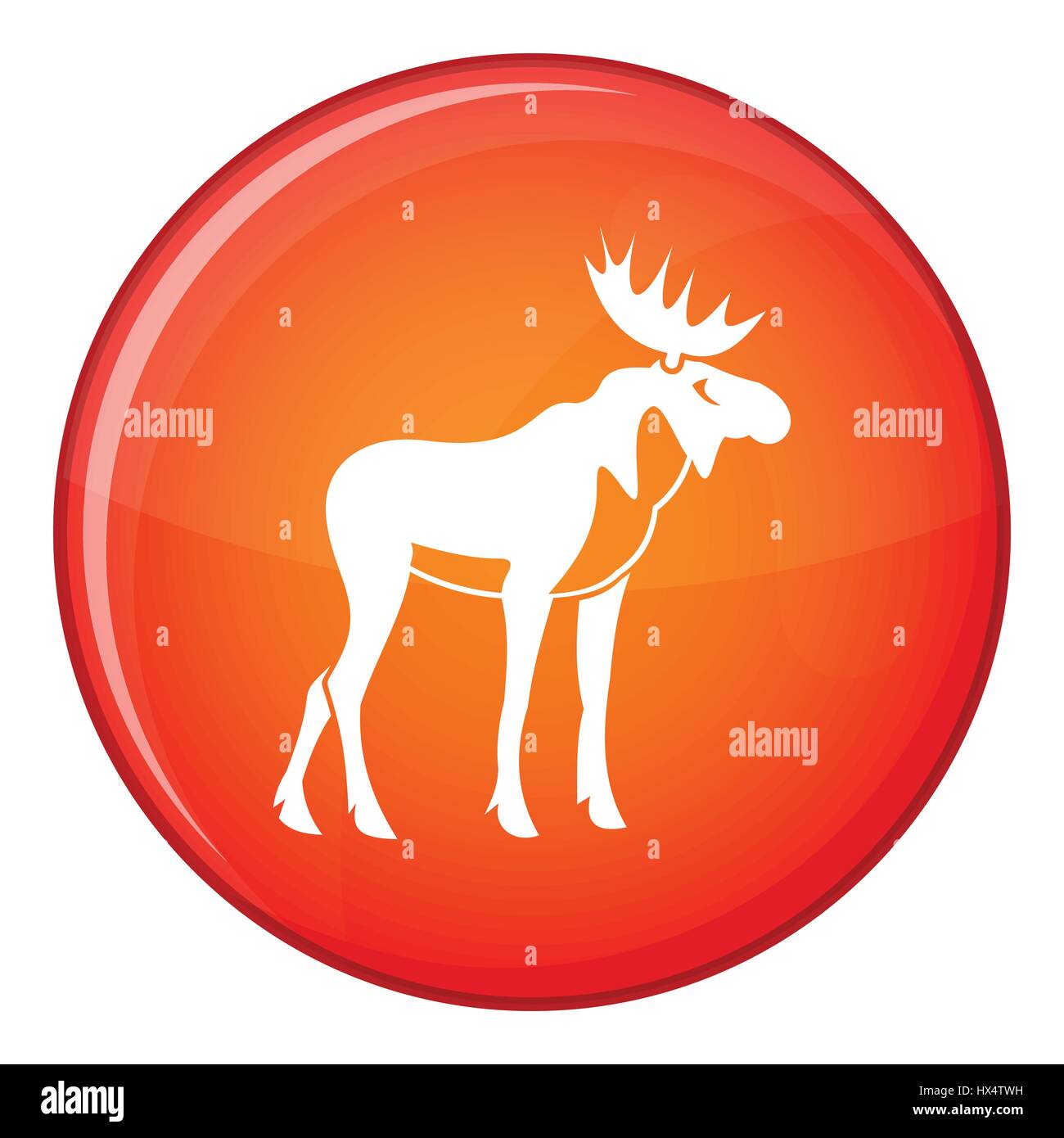 Moose icon, flat style Stock Vector Image & Art - Alamy