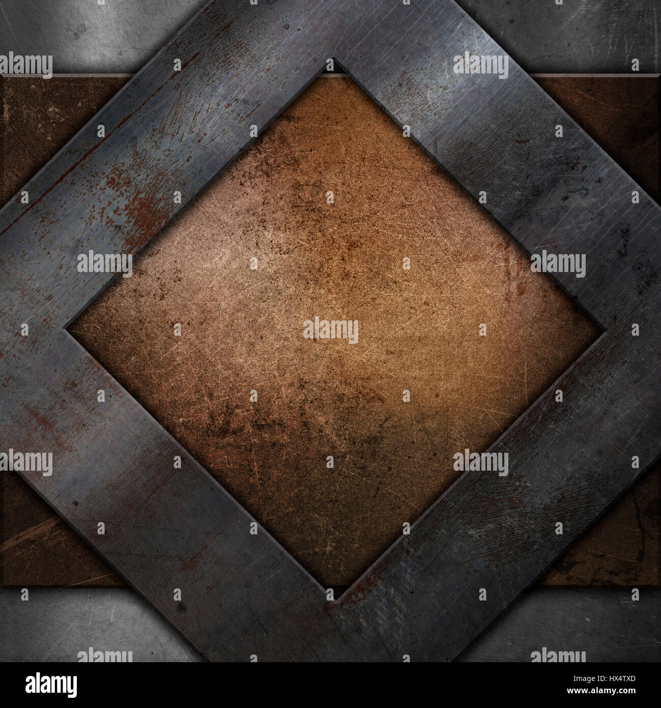 metal textured background with a grunge metallic frame Stock Photo - Alamy