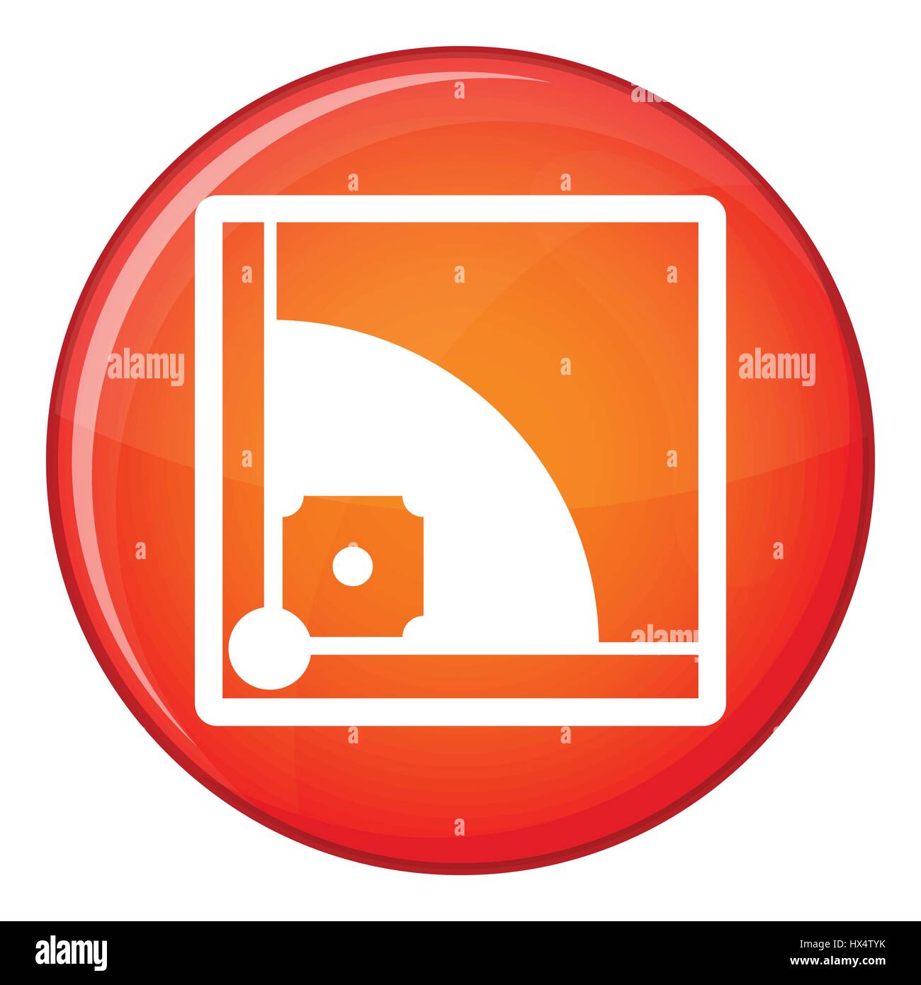 Baseball field icon, flat style Stock Vector Image & Art - Alamy