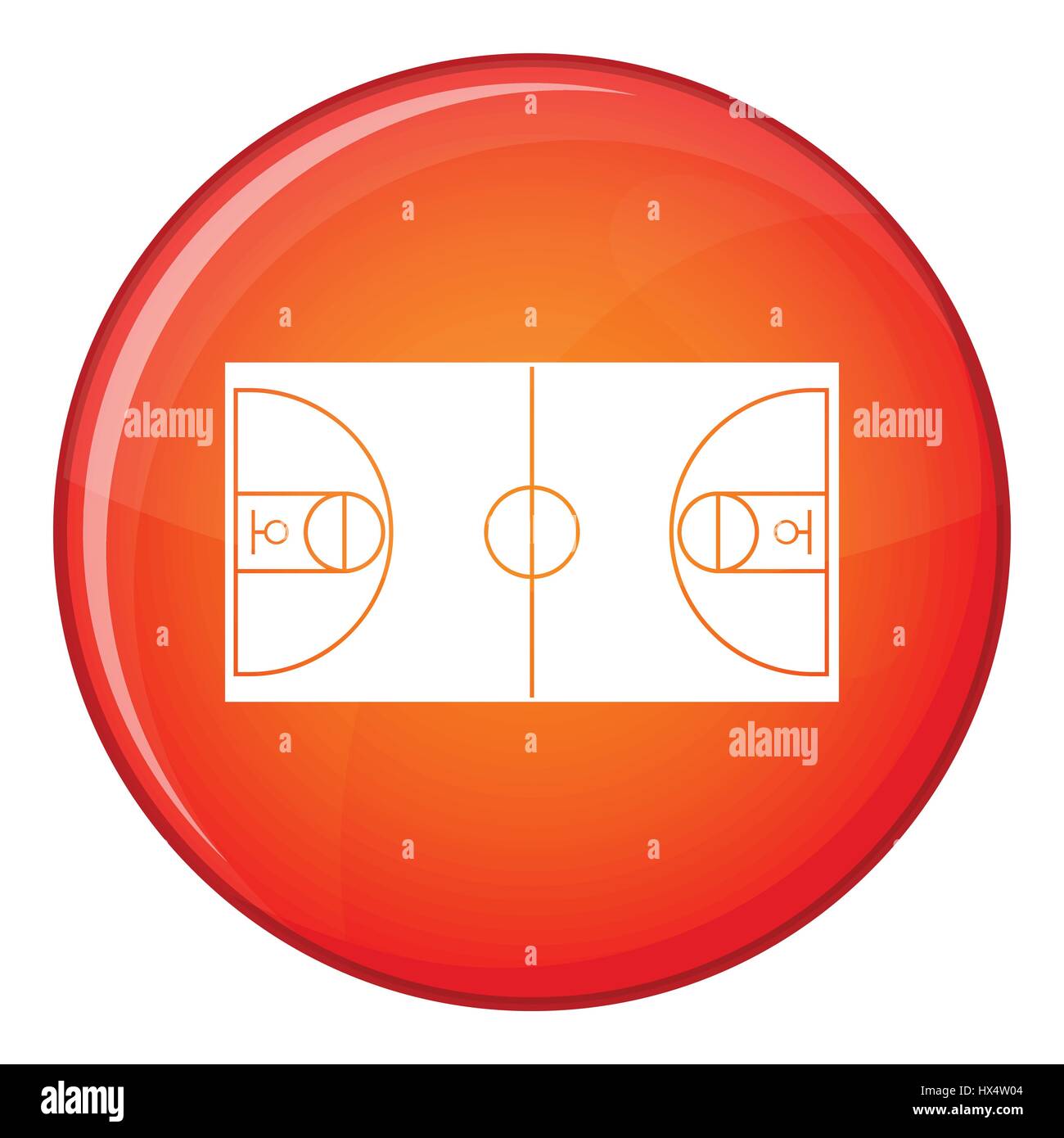Basketball field icon, flat style Stock Vector Image & Art - Alamy