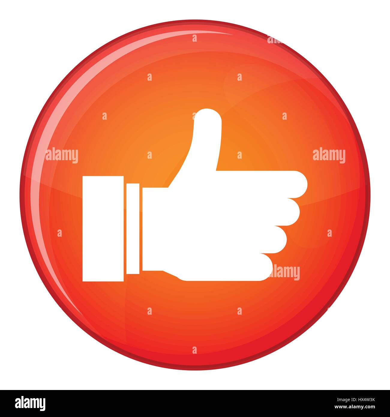 Thumb up sign icon, flat style Stock Vector Image & Art - Alamy