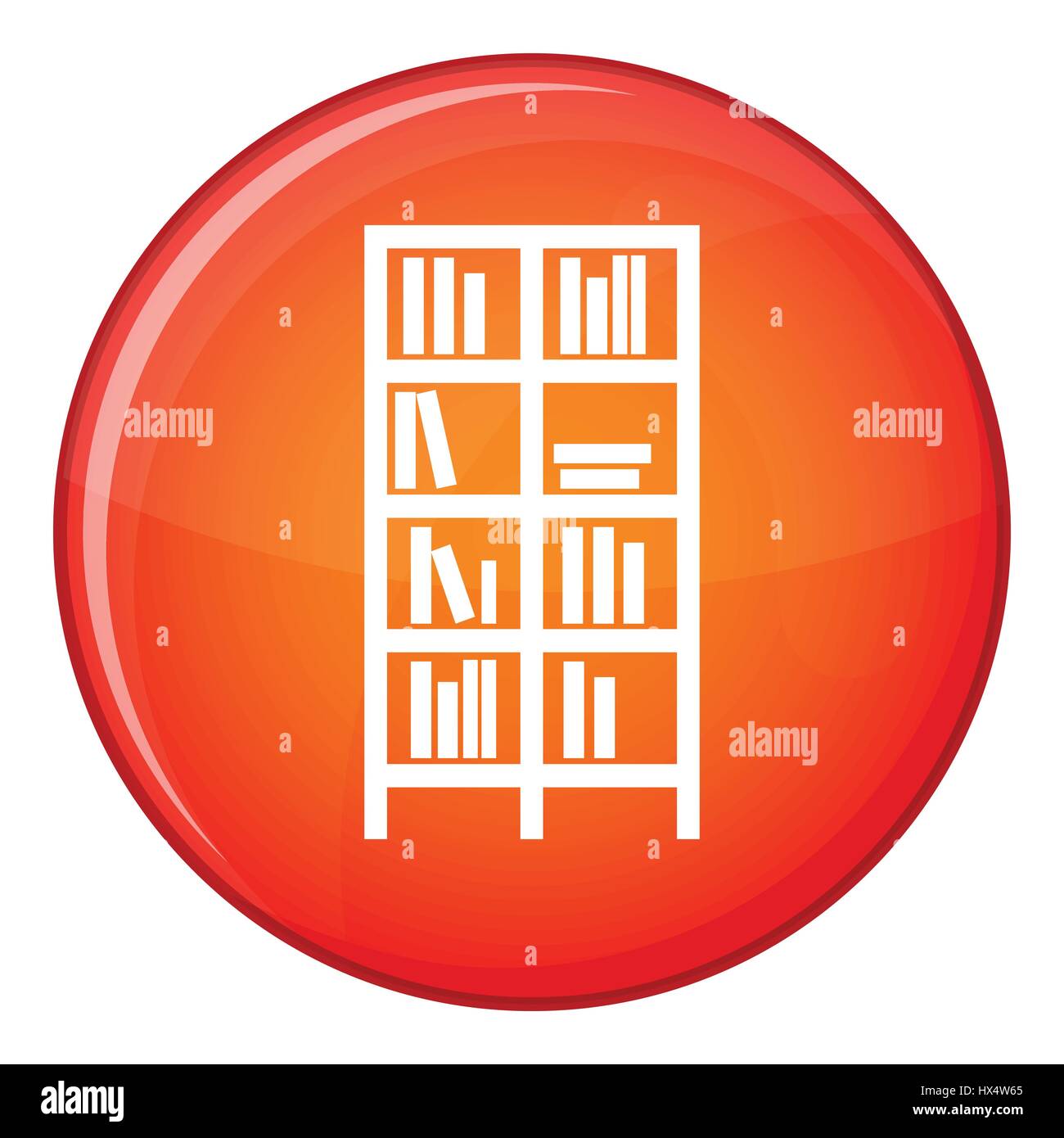 Bookcase icon, flat style Stock Vector Image & Art - Alamy