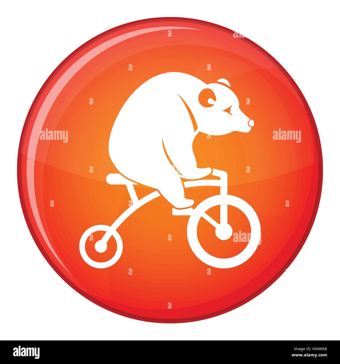 Bear on a bike icon, flat style Stock Vector Image & Art - Alamy
