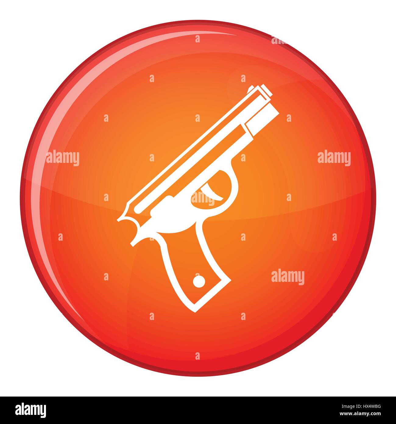 Gun icon, flat style Stock Vector Image & Art - Alamy