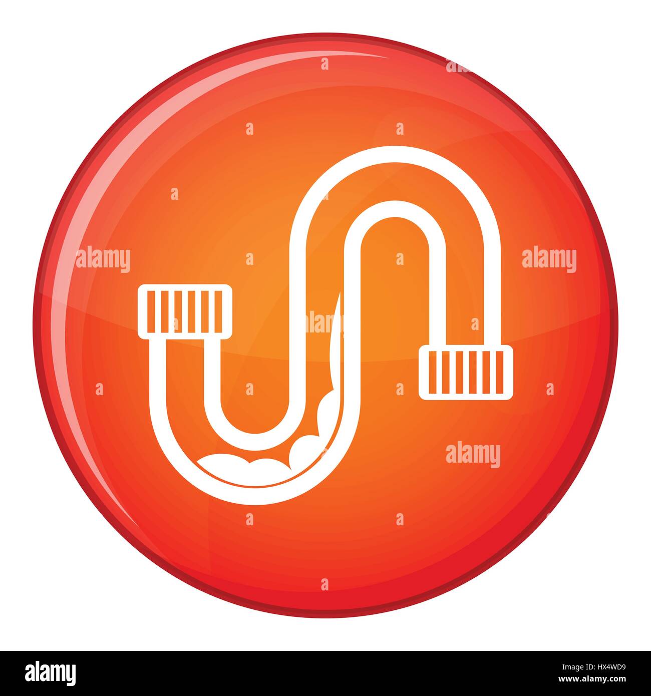 Clog in the pipe icon, flat style Stock Vector Image & Art - Alamy