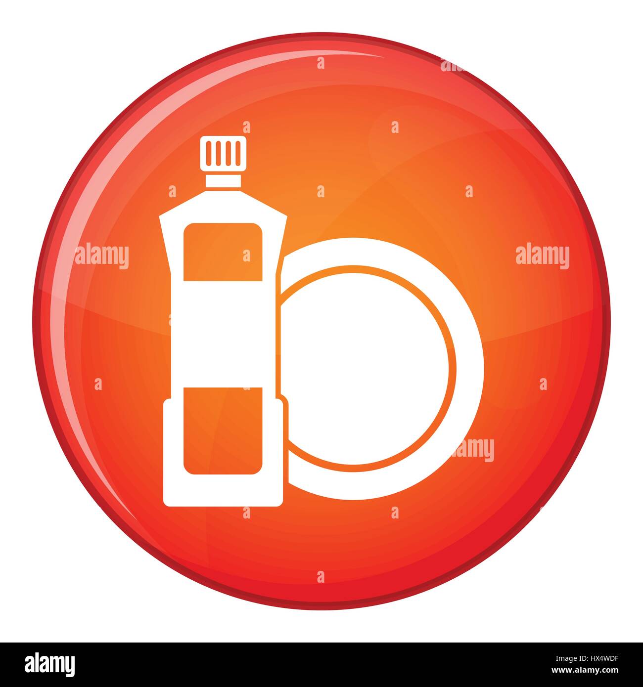 Dishwashing liquid detergent and dish icon Stock Vector Image & Art - Alamy