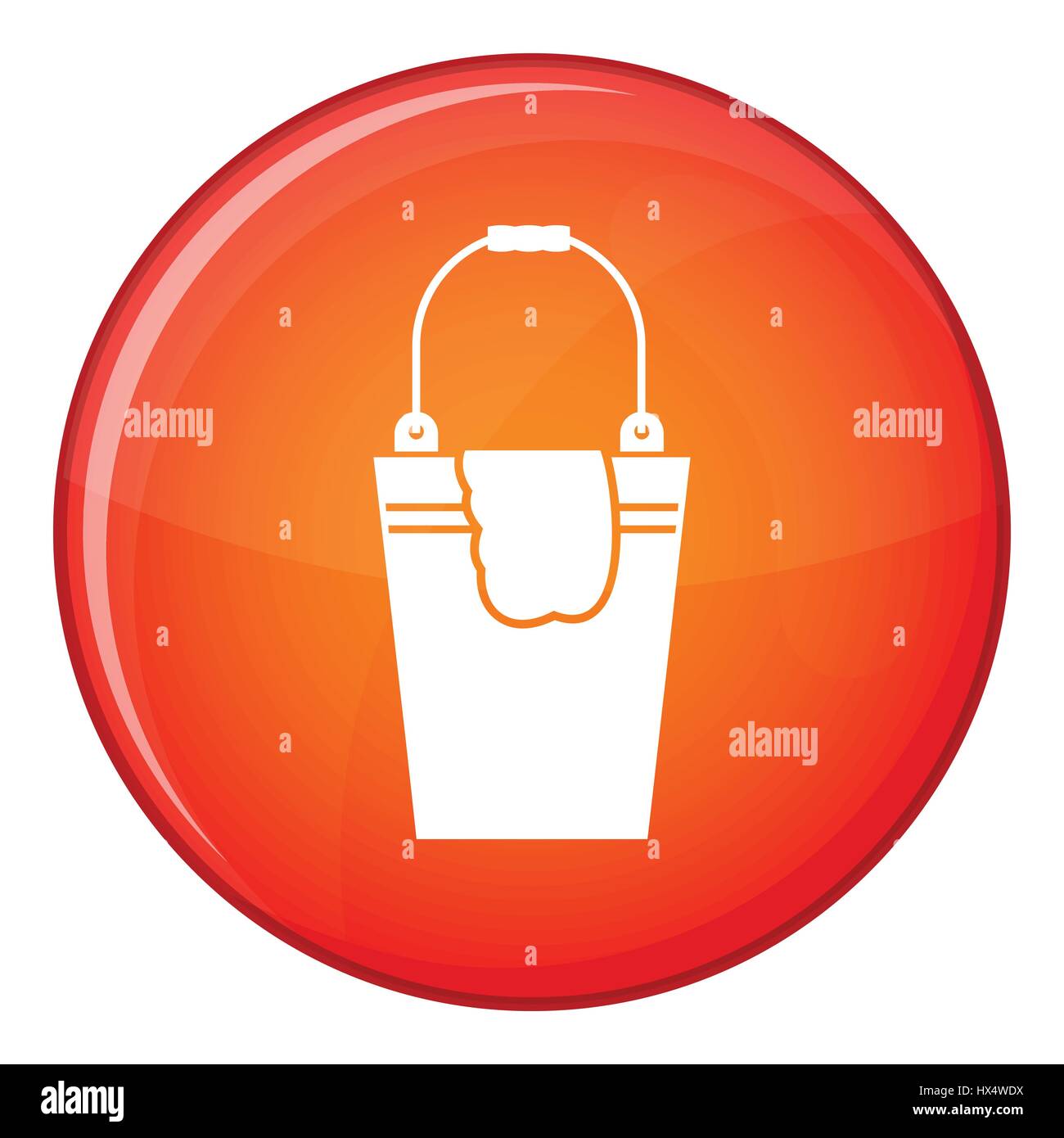 Bucket and rag icon, flat style Stock Vector Image & Art - Alamy