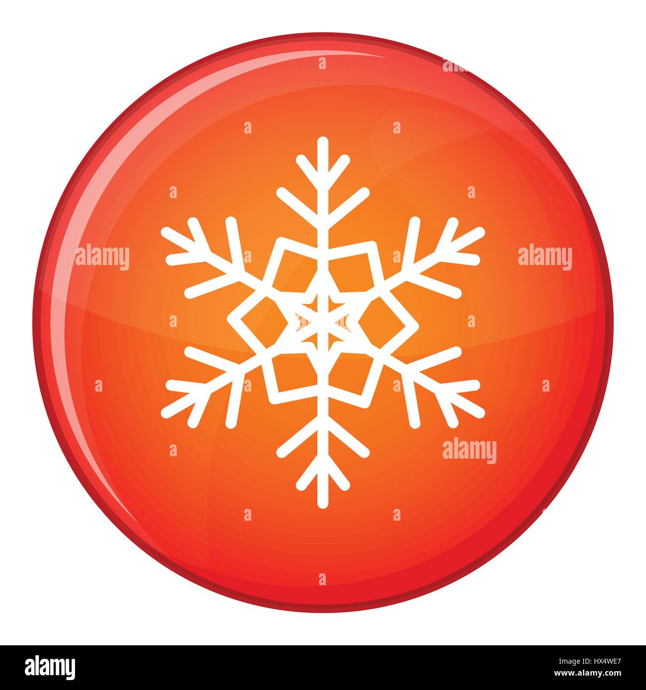 Snowflake icon, flat style Stock Vector Image & Art - Alamy