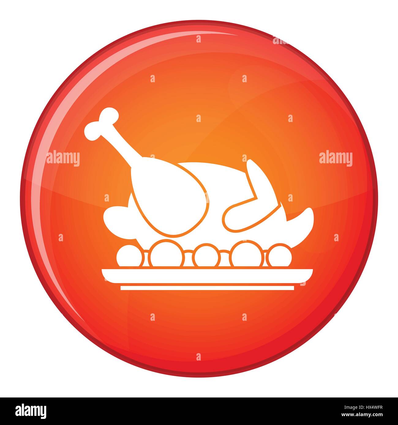 Roasted turkey icon, flat style Stock Vector Image & Art - Alamy