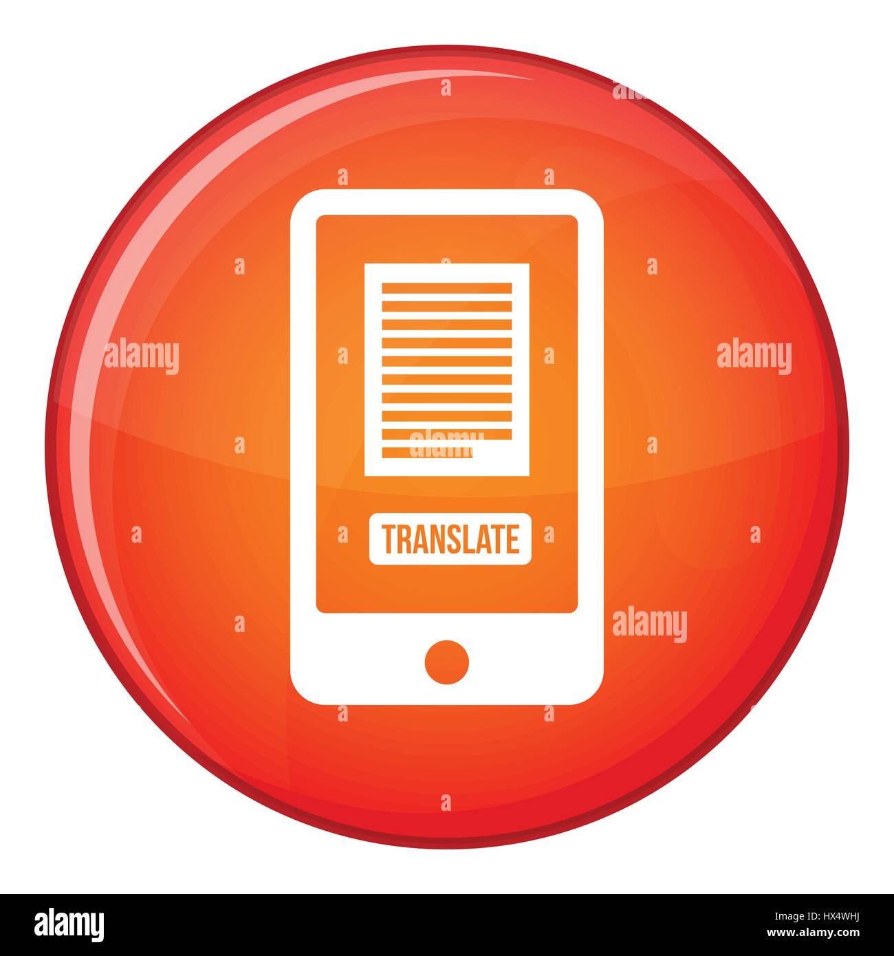Translate application on a smartphone icon Stock Vector Image & Art - Alamy