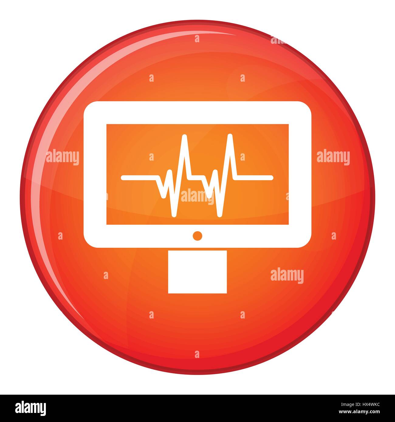 Electrocardiogram monitor icon, flat style Stock Vector Image & Art - Alamy