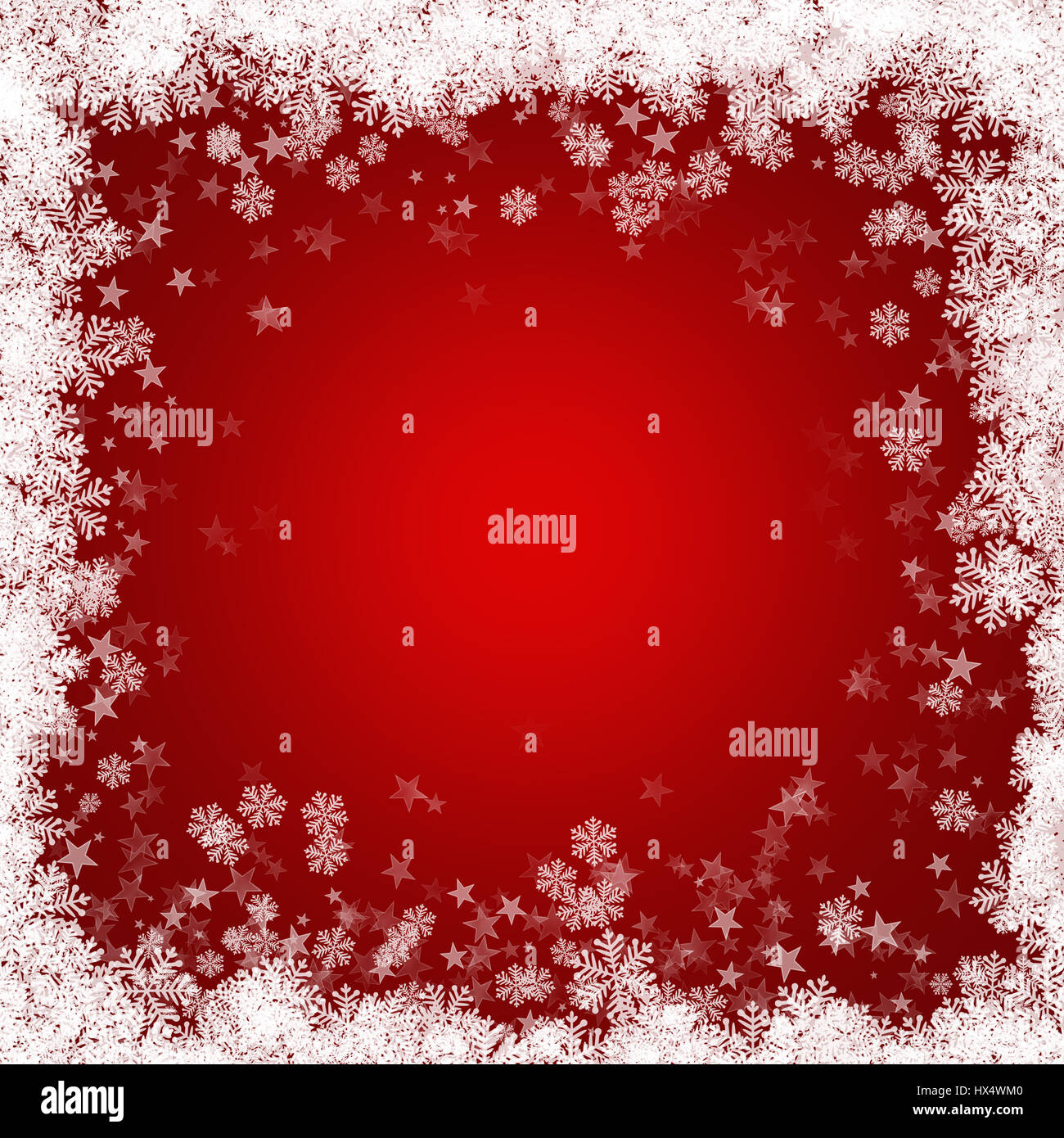 Red Christmas background with snowflakes and stars Stock Photo - Alamy