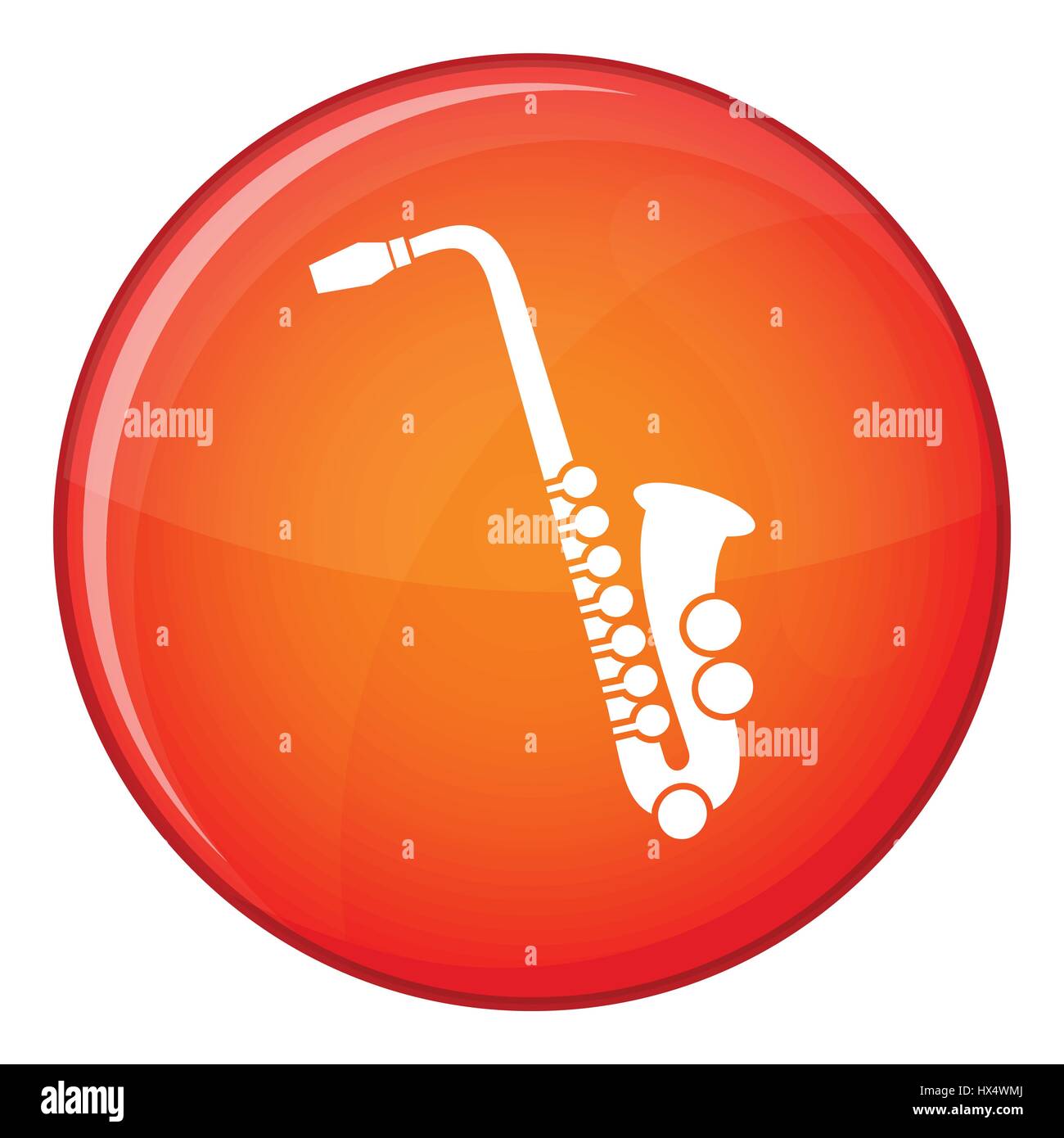 Saxophone icon flat style Stock Vector Images - Alamy