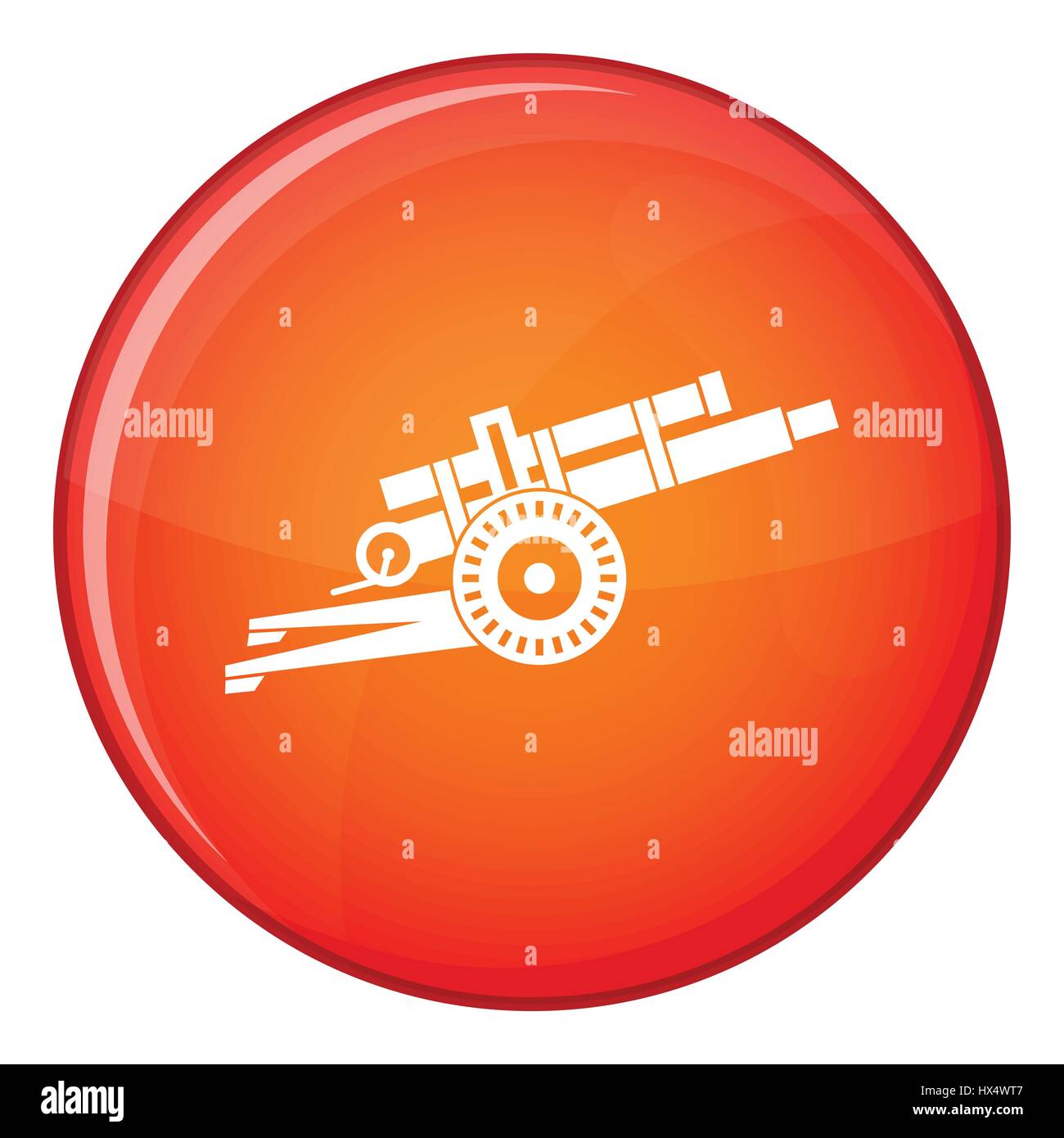 Artillery gun icon, flat style Stock Vector Image & Art - Alamy