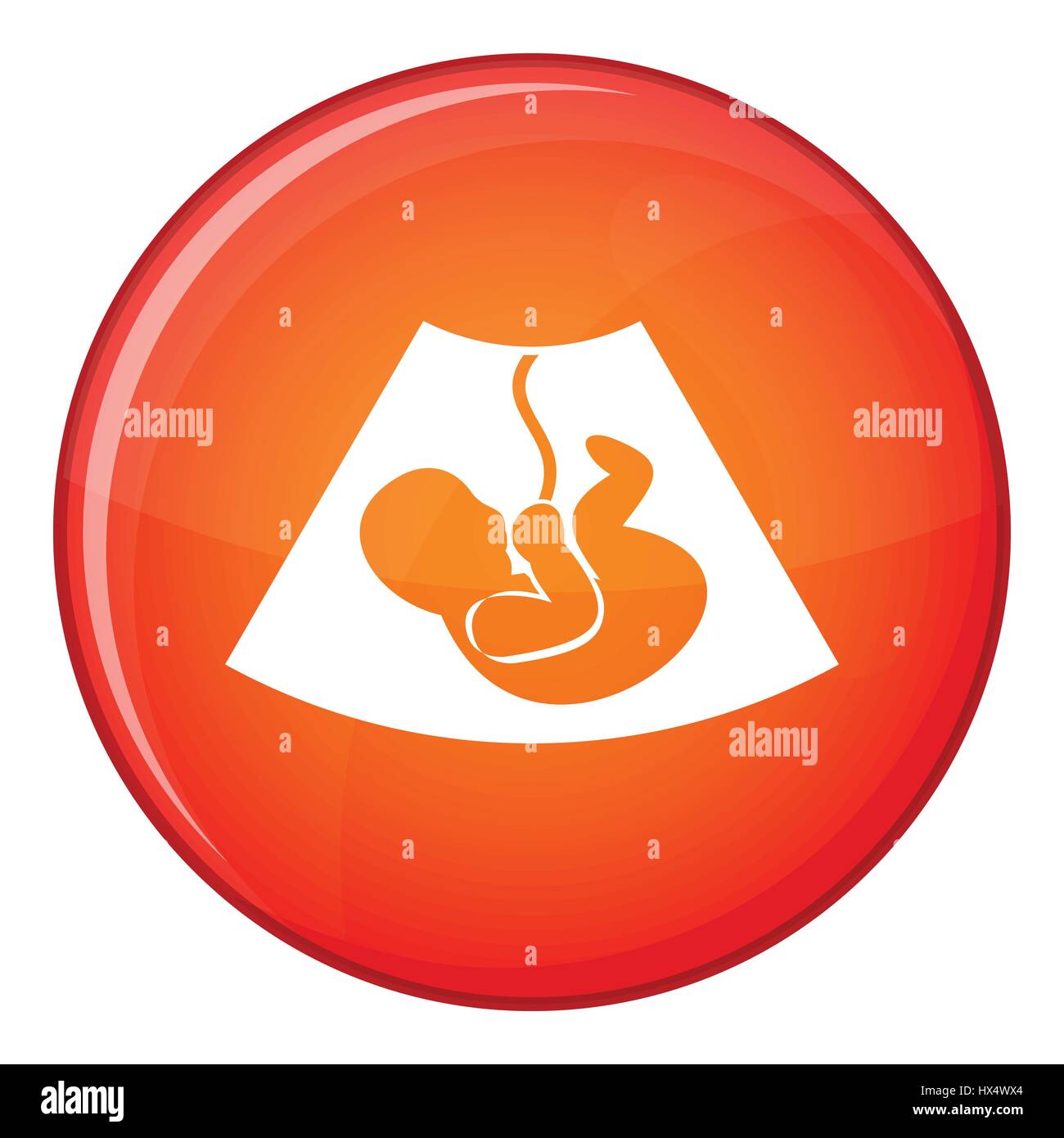 Ultrasound fetus icon, flat style Stock Vector Image & Art - Alamy
