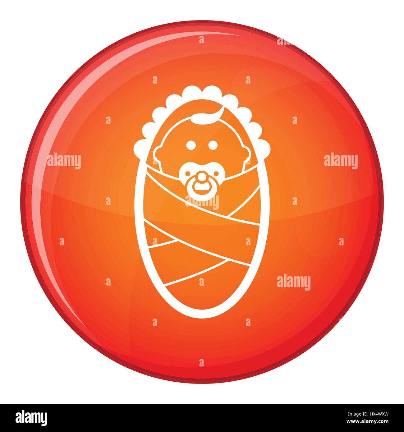 Newborn icon, flat style Stock Vector Image & Art - Alamy