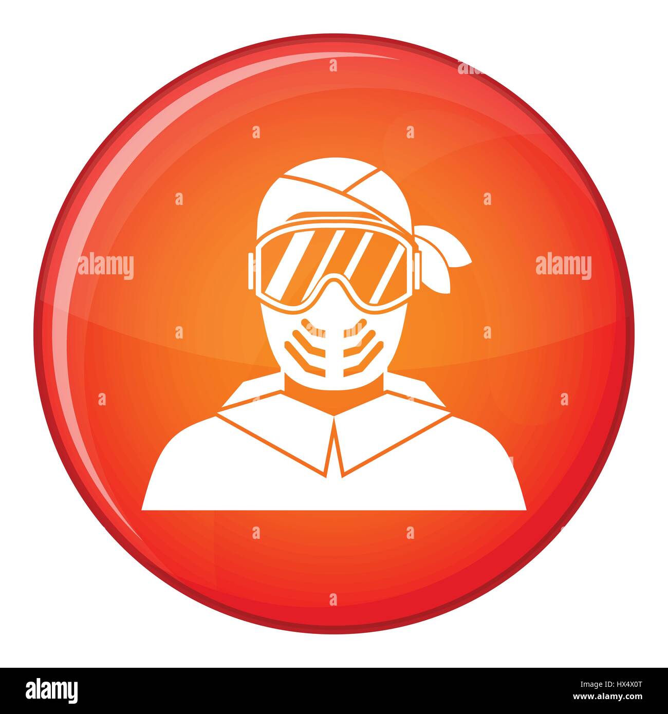 Paintball player wearing protective mask icon Stock Vector Image & Art ...