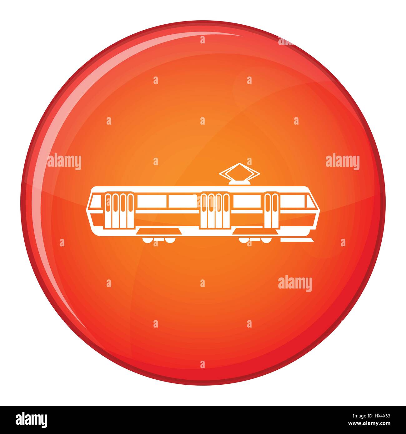 Tram icon, flat style Stock Vector Image & Art - Alamy